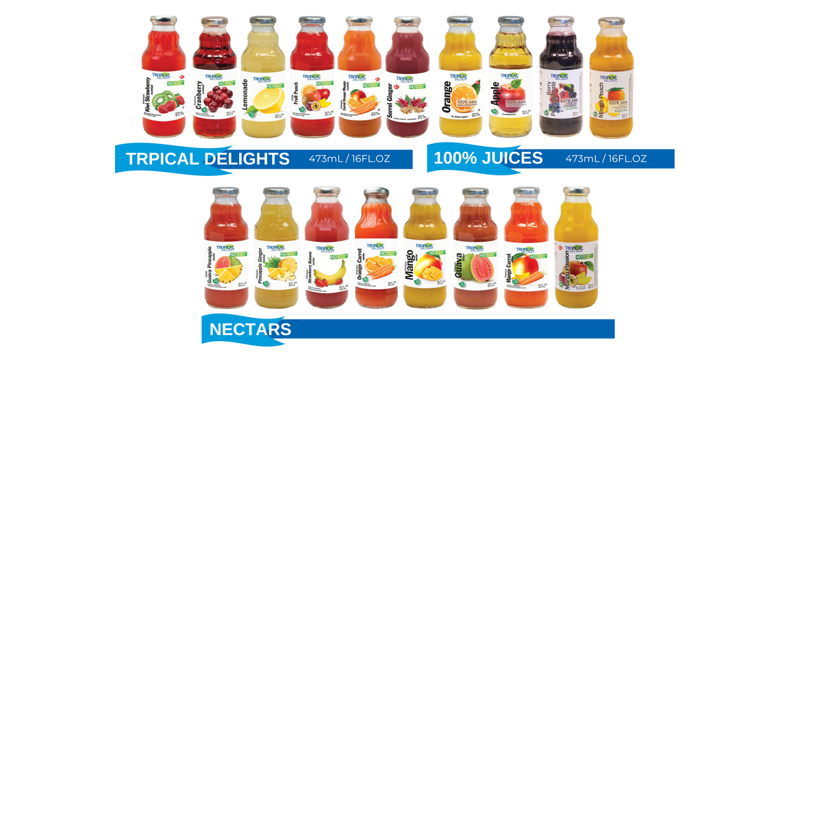 16oz/473ml – Tropical Delight Beverages