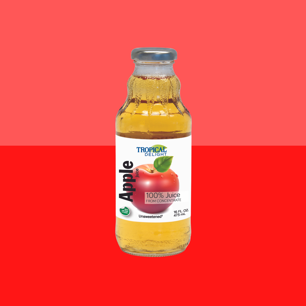 100% Apple Juice 16 Oz – Tropical Delight Beverages